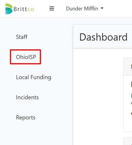 Accessing the Ohio ISP from the provider portal of the county board's Brittco system – Brittco ...